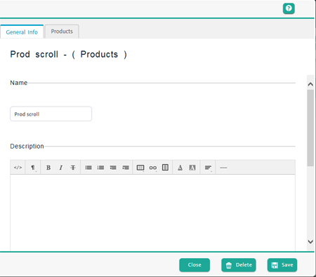 Creating a Product Widget