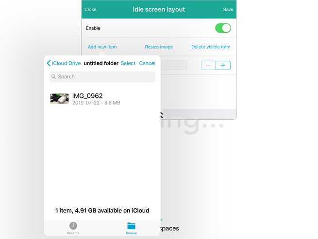 Defining the Idle Screen Layout